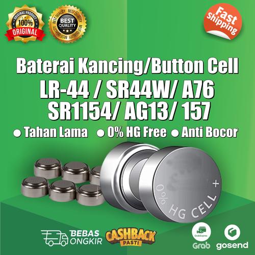 Promo Baterai LR44 SR44 LR-44 LR 44 AG13 AG 13 357 303 Lithium Baterai ...