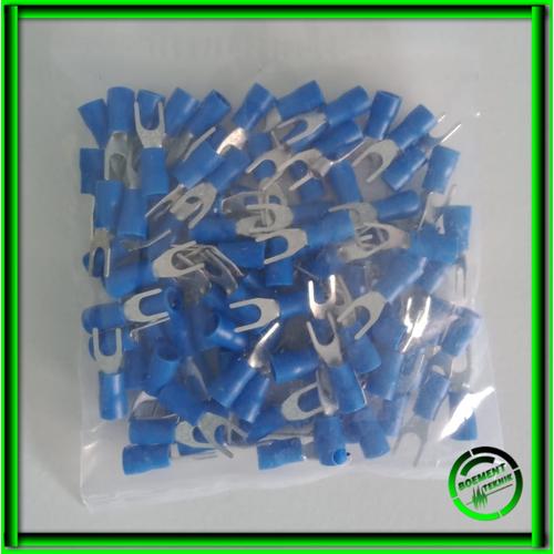 Promo Kabel Skun Y 2.5mm M4 Sekun Garpu ukuran cable 1,5-2,5 mm - Biru ...