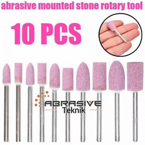 Jual Set 10pcs Mata Bor Batu Asah Ampelas Gerinda Tuner Drill Dremel ...