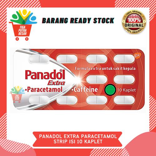 Jual PANADOL MERAH EXTRA PARACETAMOL 500 MG 1 STRIP ISI 10 KAPLET - Kab ...