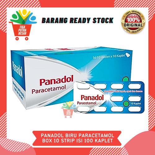 Jual PANADOL BIRU PARACETAMOL 500 MG BOX 10 STRIP ISI 100 KAPLET - Kab ...