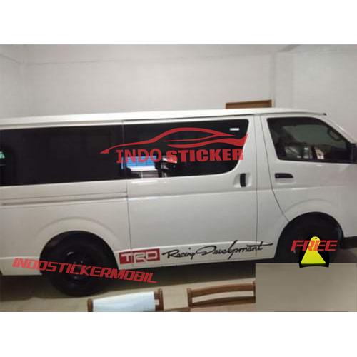 Jual STICKER STIKER MOBIL HIACE STIKER TRD RACING MOBIL TOYOTA HIACE ...