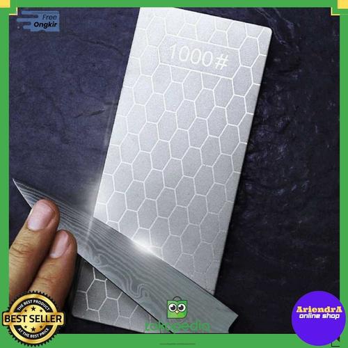 Jual Batu Pengasah Asah Asahan Pisau Diamond Sharpening Plate Grit1000 ...
