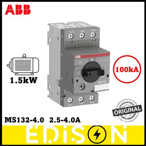 Jual ABB Manual Motor Starter 100kA 2.5-4.0A MS132-4.0 1SAM350000R1008 - Jakarta Barat - Edison ...