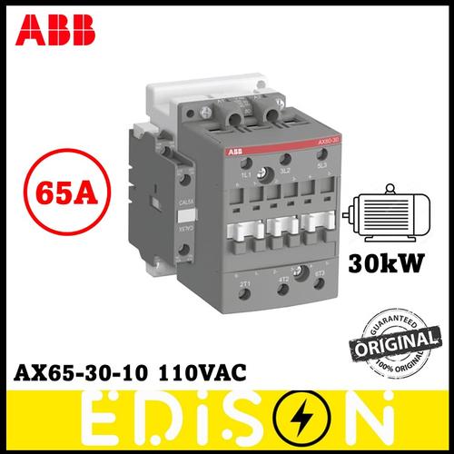 Jual ABB Kontaktor Contactor 65A AC 110V AX65-30-11-84 1SBL371074R8411 ...