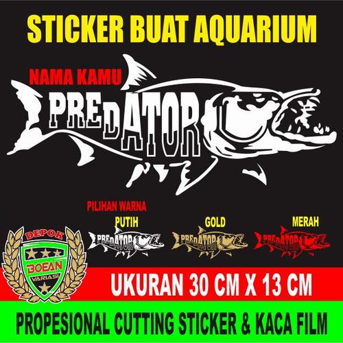 Jual Sticker Aquarium Gambar ikan predator - Gold - Kota Depok - boean ...