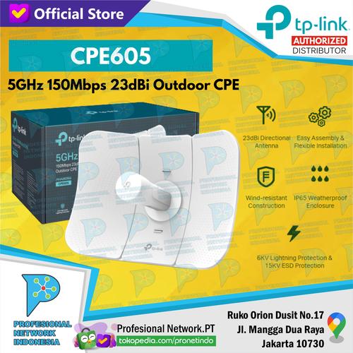 Promo TP-LINK CPE605 5GHz 150Mbps 23dBi Outdoor CPE Cicil 0% 3x ...