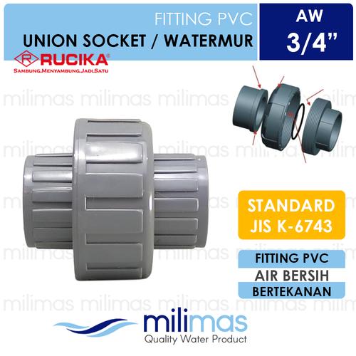 Jual Rucika Wavin - Watermur/Watermoor/Union Socket 0.75 Inch (3/4 ...