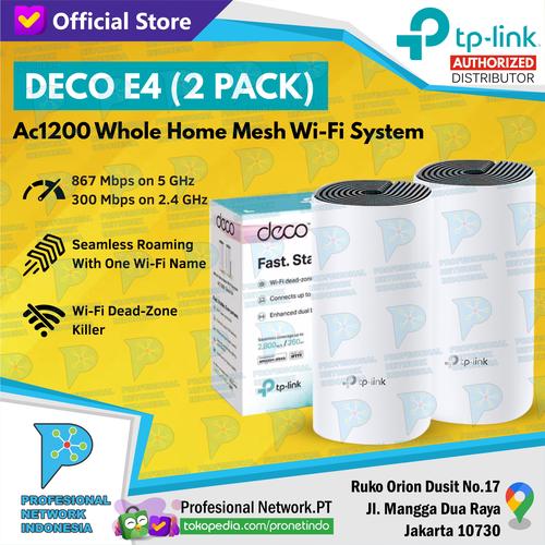 Promo TP LINK DECO E4 / TPLINK DECO E 4 AC1200 Mesh System Cicil 0% 3x ...
