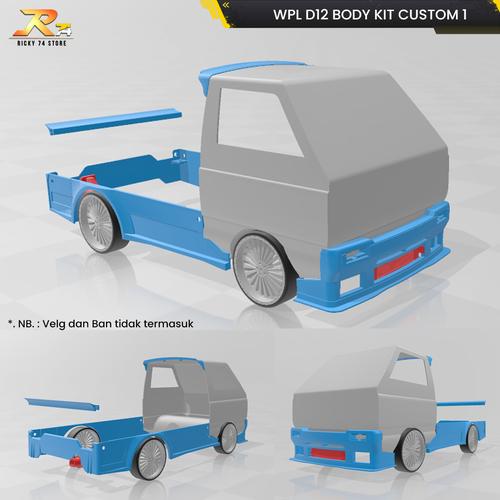 Jual WPL D12 Body Kit Set Custom 1 - Body Kit Part RC Drift 3D Print - Kota Bandung - Sukabalap ...