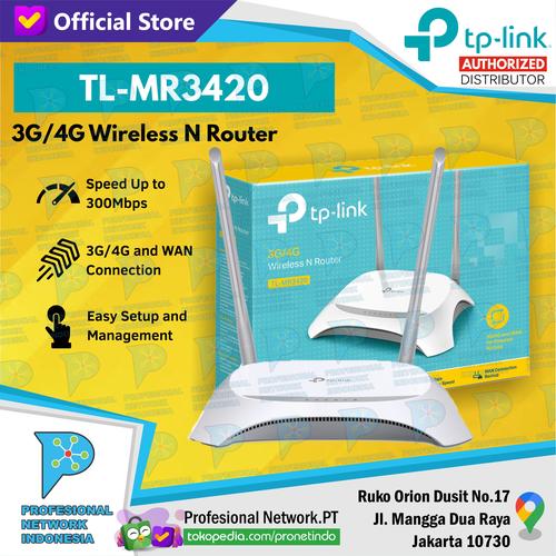 Jual TP-LINK TL-MR3420 300Mbps 3G/4G Wireless N Router - Jakarta Pusat ...