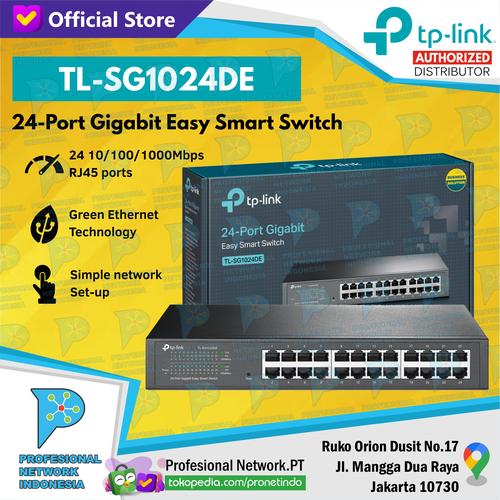 Promo TP-LINK TL-SG1024DE Switch 24-Port/24 Port Gigabit Easy Smart ...