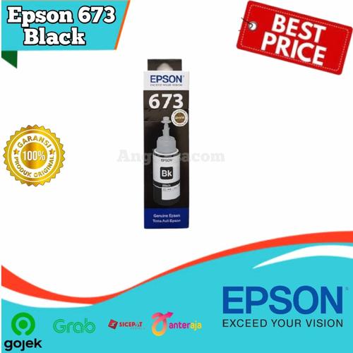 Jual Tinta Epson T 673 BK/C/M/Y/LC/LM Original 100% For L800/L805/L810/L850 - Hitam - Jakarta ...
