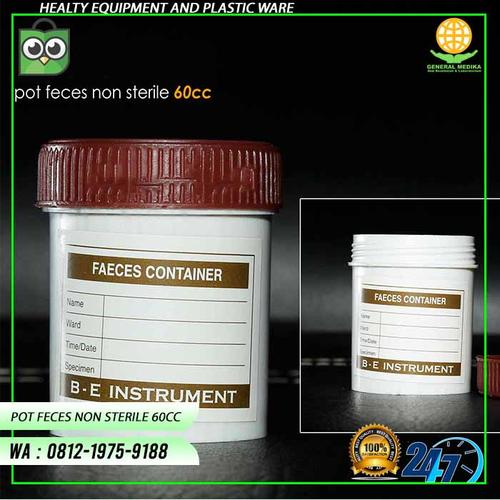 Jual Pot Feces 60ml Non Sterile Tutup Coklat | Feaces Feses - Kota ...