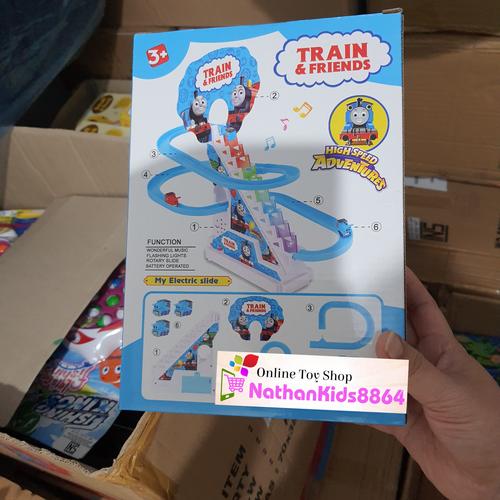 Jual mainan tangga rel berkarakter dengan musik seluncur electric ...