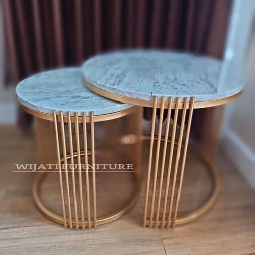 Jual meja tamu marmer, meja tamu bulat, coffe table marble bulat ...