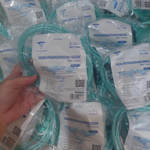 Jual NRM masker oxygen non rebreating resourses dewasa oksigen mask non ...