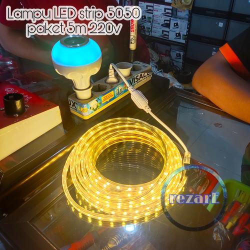 Jual Lampu LED strip PAKET 5m selang hias Plafon 220v - Kab. Wonosobo ...
