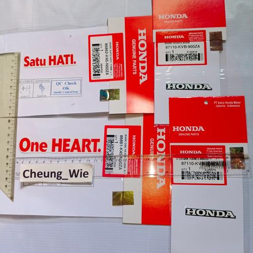 Jual Stiker Honda One Heart - Satu Hati putih sepasang ori AHM - Kab ...