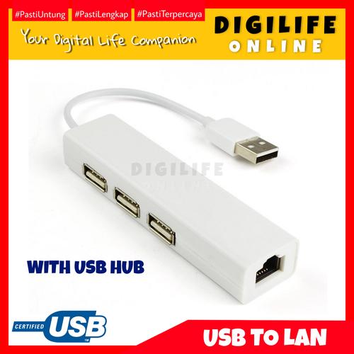 Jual Sambungan USB to LAN Ethernet USB Hub Konektor Konverter Converter ...
