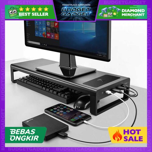 Jual Vaydeer Meja Monitor Stand Riser 4 Port USB 3.0 + Wireless ...