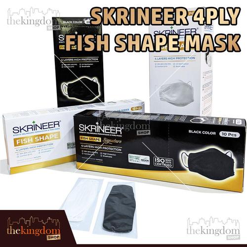 Jual Skrineer Fish Shape Mask 4ply /10 /20 Earloop Masker 4Lapis KF94 ...