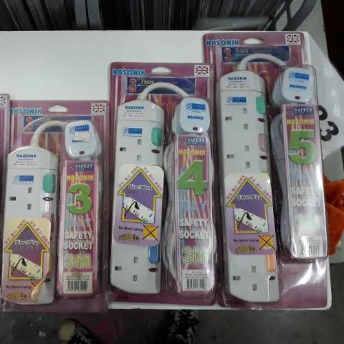 Jual Extension Socket colokan cabang kaki 3 British Standard Nasonik 3 ...