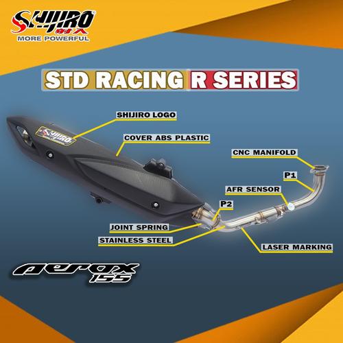 Jual Knalpot Standar SHIJIRO Racing Aerox 155 OLD type R-Series - LEXI ...