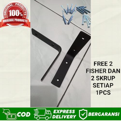 Jual Rak Besi Siku Besi Ambalan Rak Penyangga Papan Rak Gantung Dinding ...