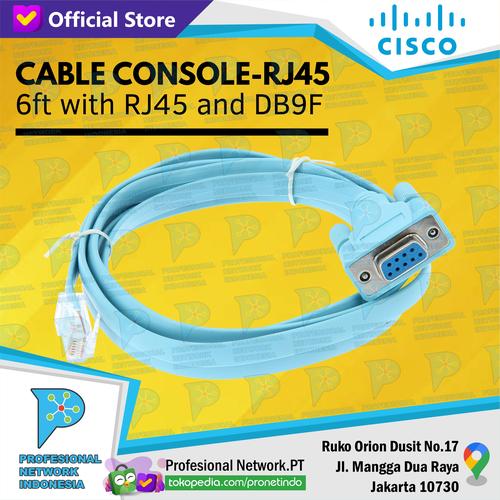 Promo Cisco CAB-CONSOLE-RJ45 Console Cable 6ft with RJ45 and DB9F Cicil ...