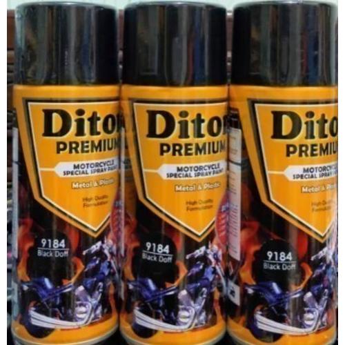 Jual DITON PREMIUM 9184 BLACK DOFF Hitam Doff Dop Cat Semprot Pilox ...