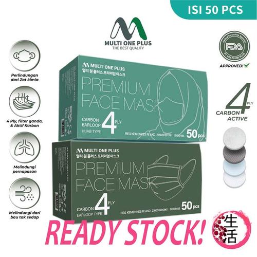 Jual Masker Multi One Plus Carbon 4ply - Earloop Carbon - Jakarta Timur ...
