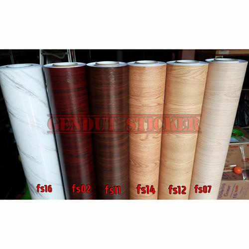 Jual wallsticker/stiker motif kayu/sticker serat kayu/stiker meja ...