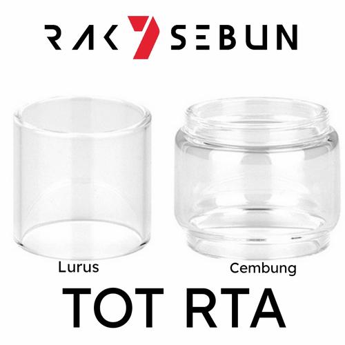 Jual TOT RTA glass kaca gelas replacement cembung lurus 24mm 24 ...