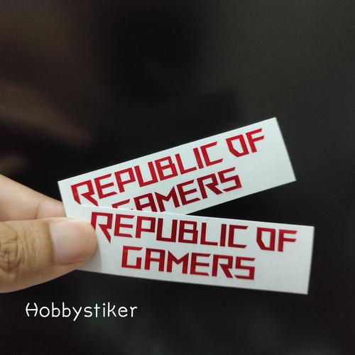 Jual Stiker tulisan rog republic of gamer - 2x8cm - Jakarta Timur ...