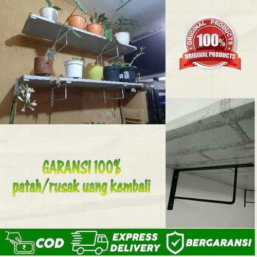 Jual Rak Besi Siku Besi Ambalan Rak Penyangga Papan Rak Dinding Papan ...