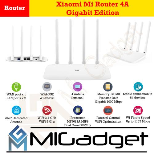 Jual Xiaomi Mi Router 4A 4 A Gigabit Edition AC1200 - WiFi Router ...