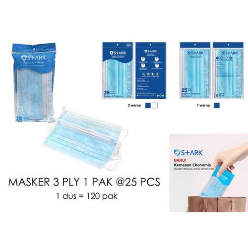 Jual Masker 3 ply 25pcs disposable mask earloop - Putih - Jakarta Utara ...