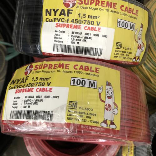 Jual KABEL SUPREME NYAF 1x1.5 mm SUPREME - Kuning Hijau - Jakarta Barat - Surga Kabel | Tokopedia