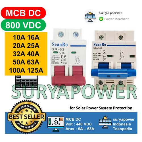 Jual MCB DC 800V 2P - 16A 25A 32A 50A 63A 100A 125A - SEANRO - SURYAPOWER - 10A - Jakarta Timur ...