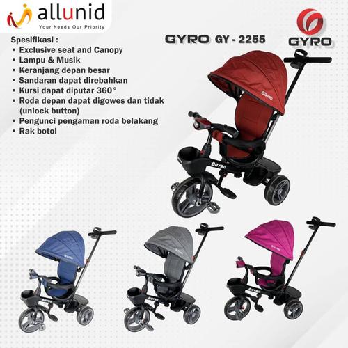 Jual Sepeda Roda Tiga Stroler Anak GYRO 2255 Tricycle Bike - BISA ...