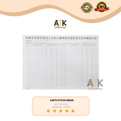 Jual Kartu Stok Persediaan Besar / Stock Card atk - Jakarta Utara ...