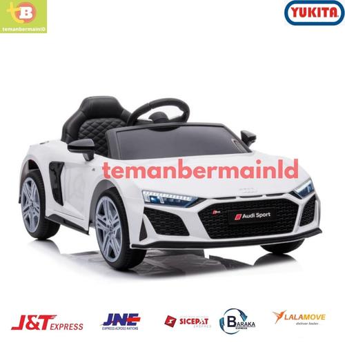 Jual Mainan Anak Mobil Aki Audi R8 12V YUKITA Putih Maenan Mobilan Anak ...