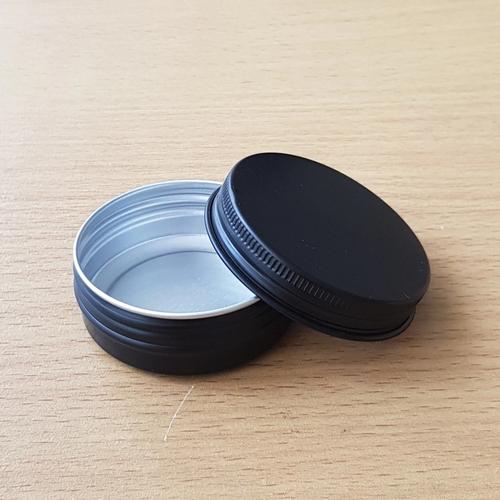 Jual pot jar aluminium 30gr / pot pomade 30gram hitam / pot kaleng ...
