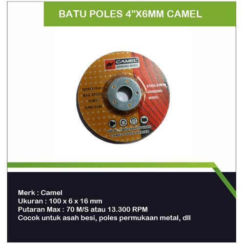Jual Batu Poles 4" x 6mm Camel / Batu Gerinda Poles / Grinding Wheel ...
