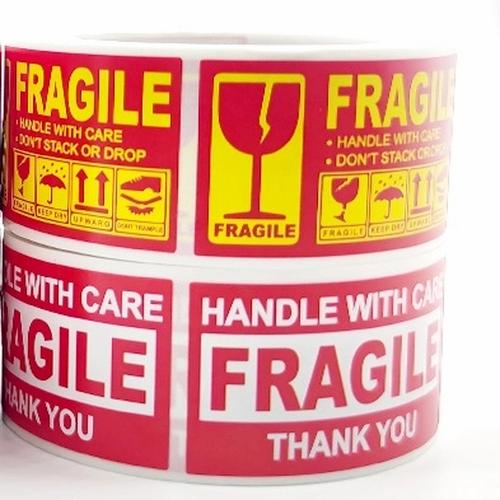 Jual Stiker FRAGILE Vinyl Anti Air Cutting Sticker Paket Handle With ...