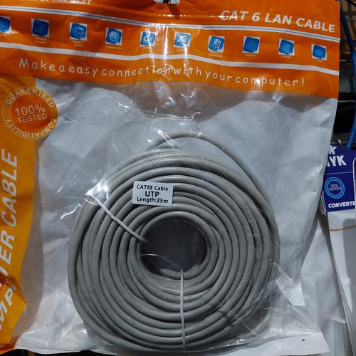 Jual Kabel LAN UTP 25M RJ45 Cat 5e Cable 25 Meter terpasang konektor ...