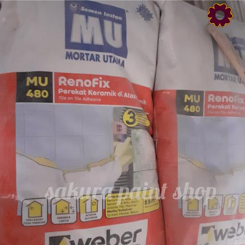 Jual MORTAR UTAMA MU 480 / PEREKAT KERAMIK DI ATAS KERAMIK 25KG ...