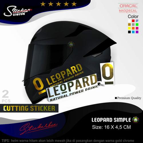 Jual stiker helm leopard cutting tt course helmet set lengkap - gold ...