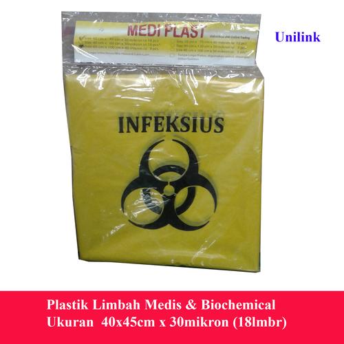 Jual Plastik Limbah Medis & Biochemical Uk Kecil 40x45cm Logo Infeksius ...